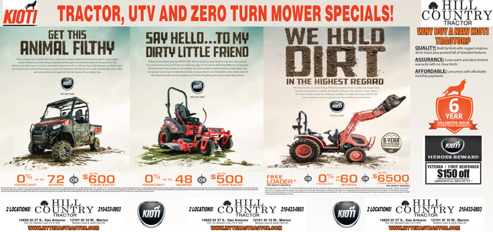 Kioti Packages | My Texas Tractor | Elmendorf TX | 45 Years of ...