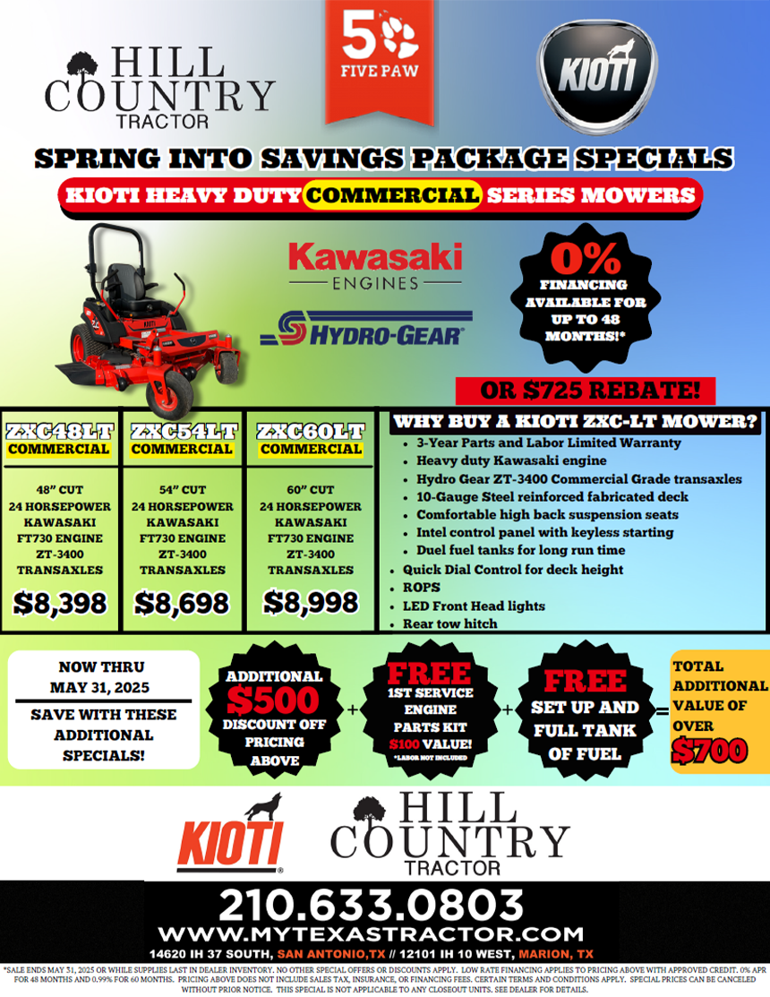 Kioti Mower Deals | My Texas Tractor | Elmendorf TX | 45 Years of ...